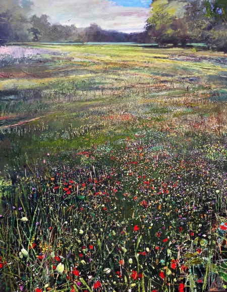 Hampstead Heath with Heron during Summer Original - The Hampstead Studio